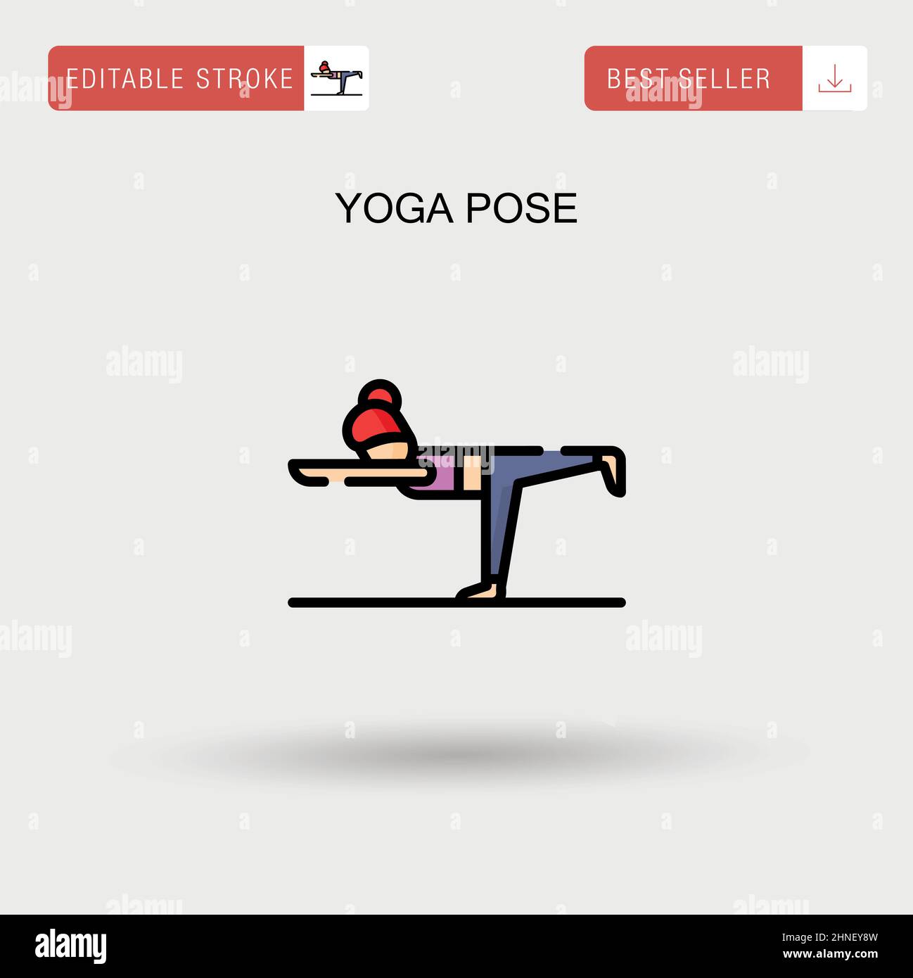 Yoga pose Simple vector icon Stock Vector Image & Art - Alamy