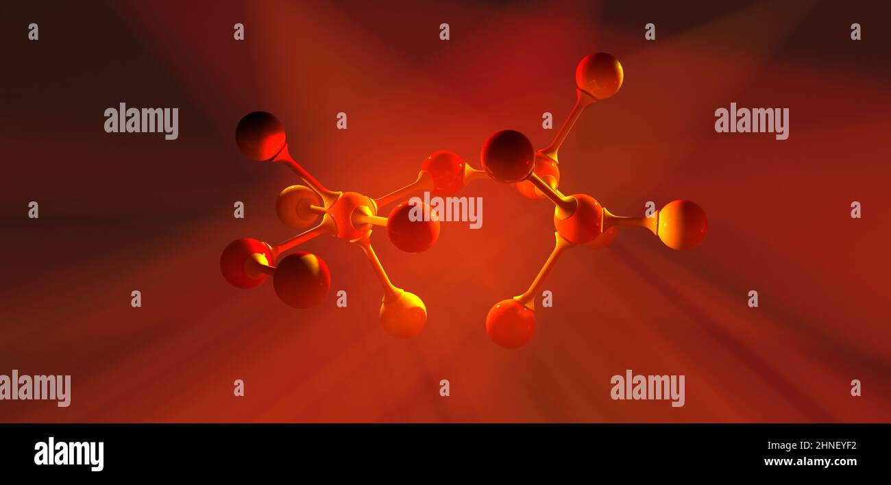molecular structure in red light rays. 3d rendering Stock Photo - Alamy