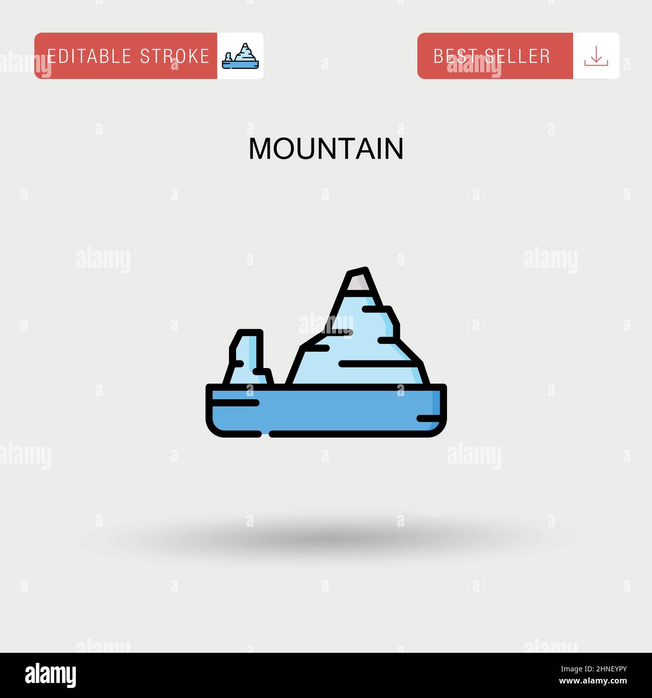 Mountain Simple vector icon Stock Vector Image & Art - Alamy