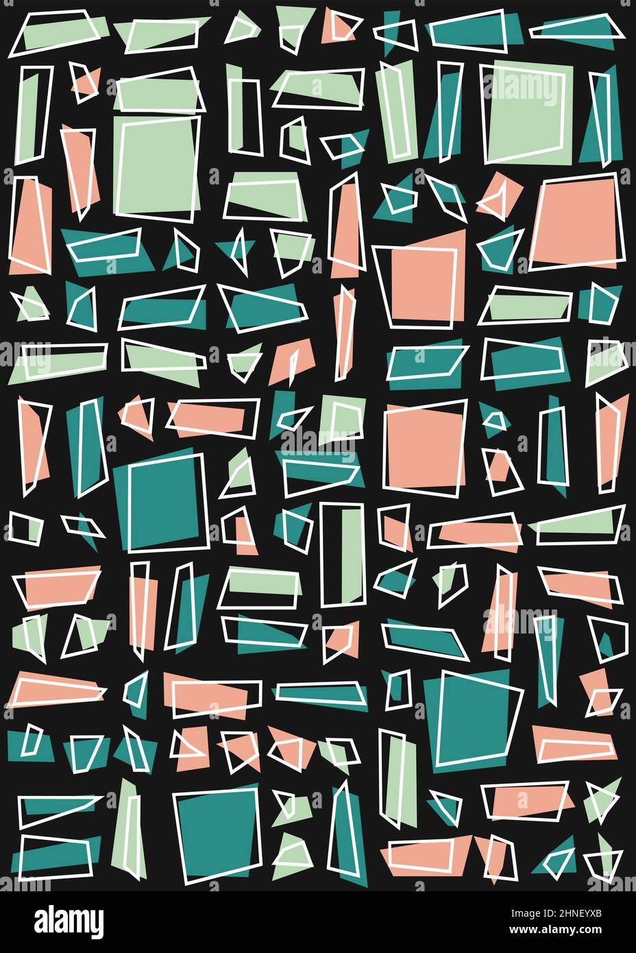 Abstract Offset Quads generative art background art illustration Stock ...