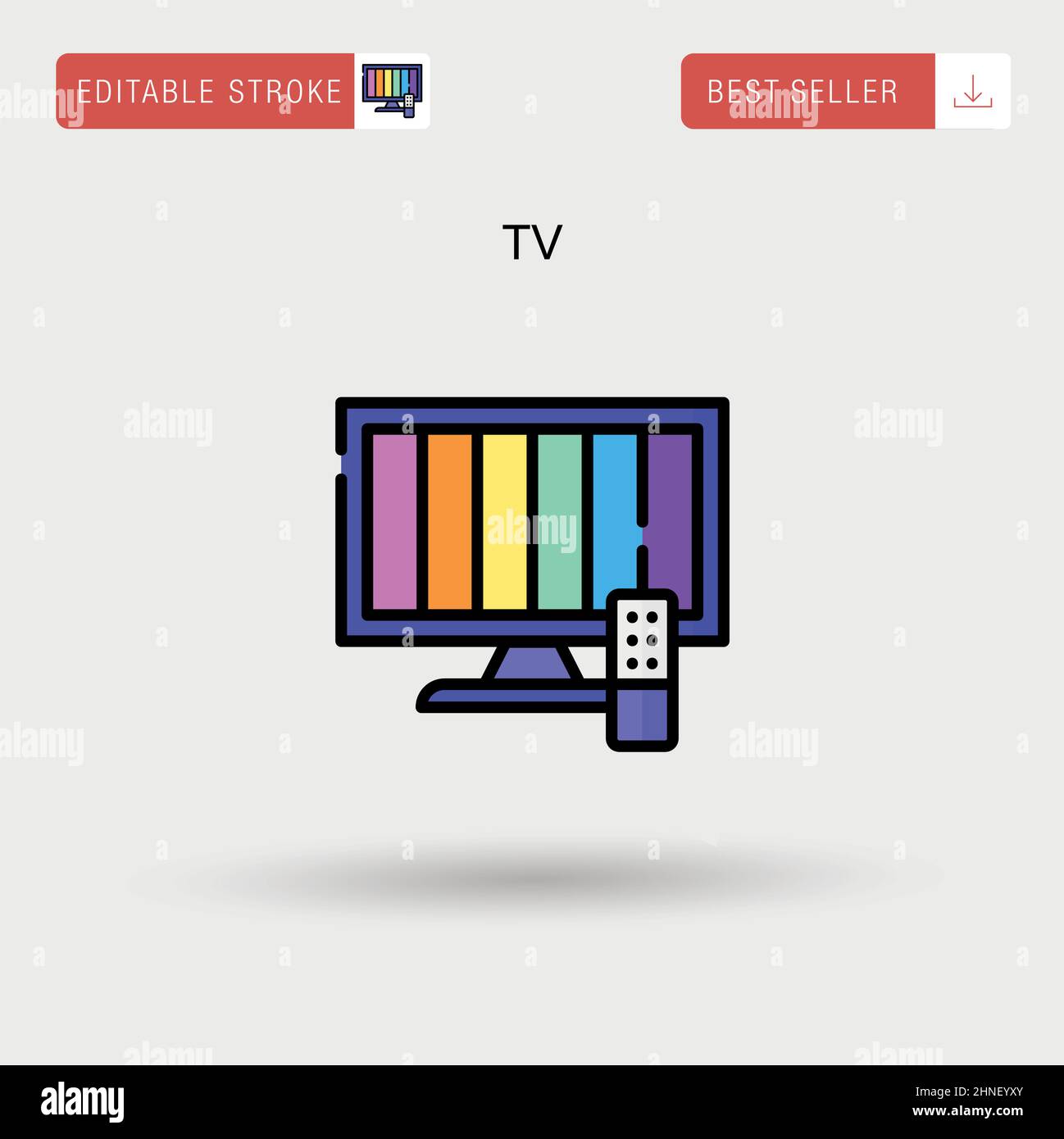 Tv Simple vector icon Stock Vector Image & Art - Alamy