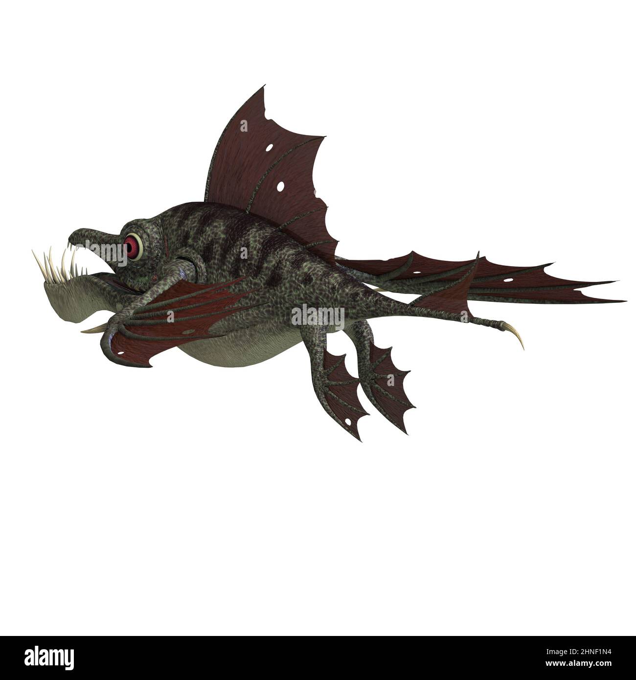 3d-illustration of an isolated fantasy dragon fish Stock Photo - Alamy