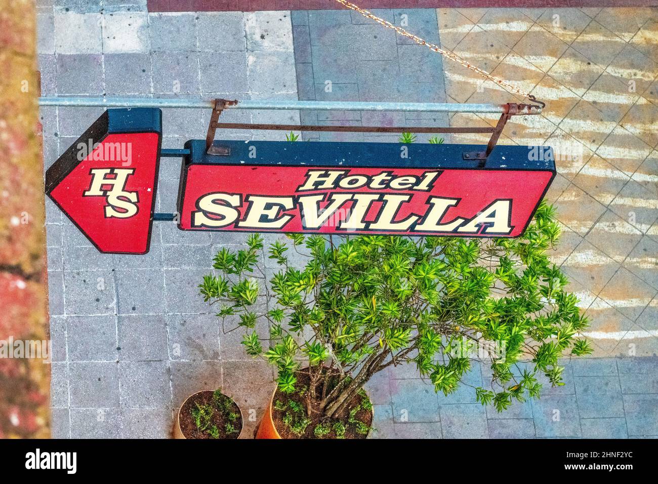 Hotel Sevilla Sign, Ciego de Avila, Cuba Stock Photo - Alamy