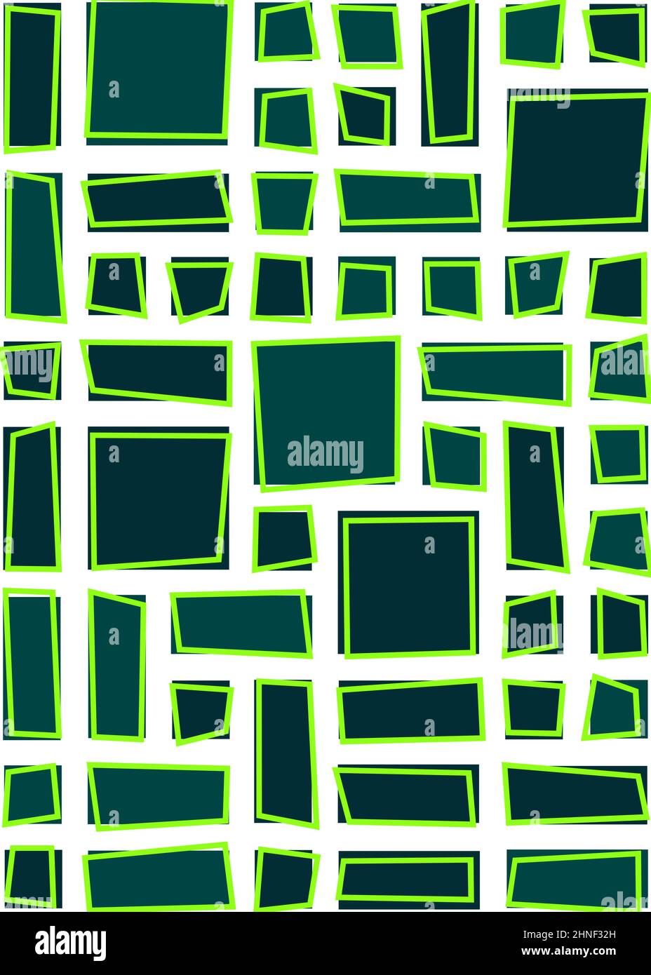 Abstract Offset Quads generative art background art illustration Stock ...