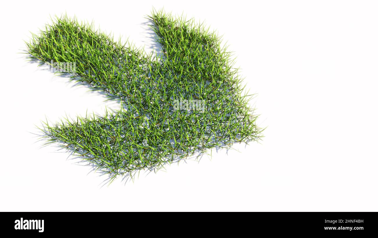 Concept or conceptual green summer lawn grass symbol shape isolated ...