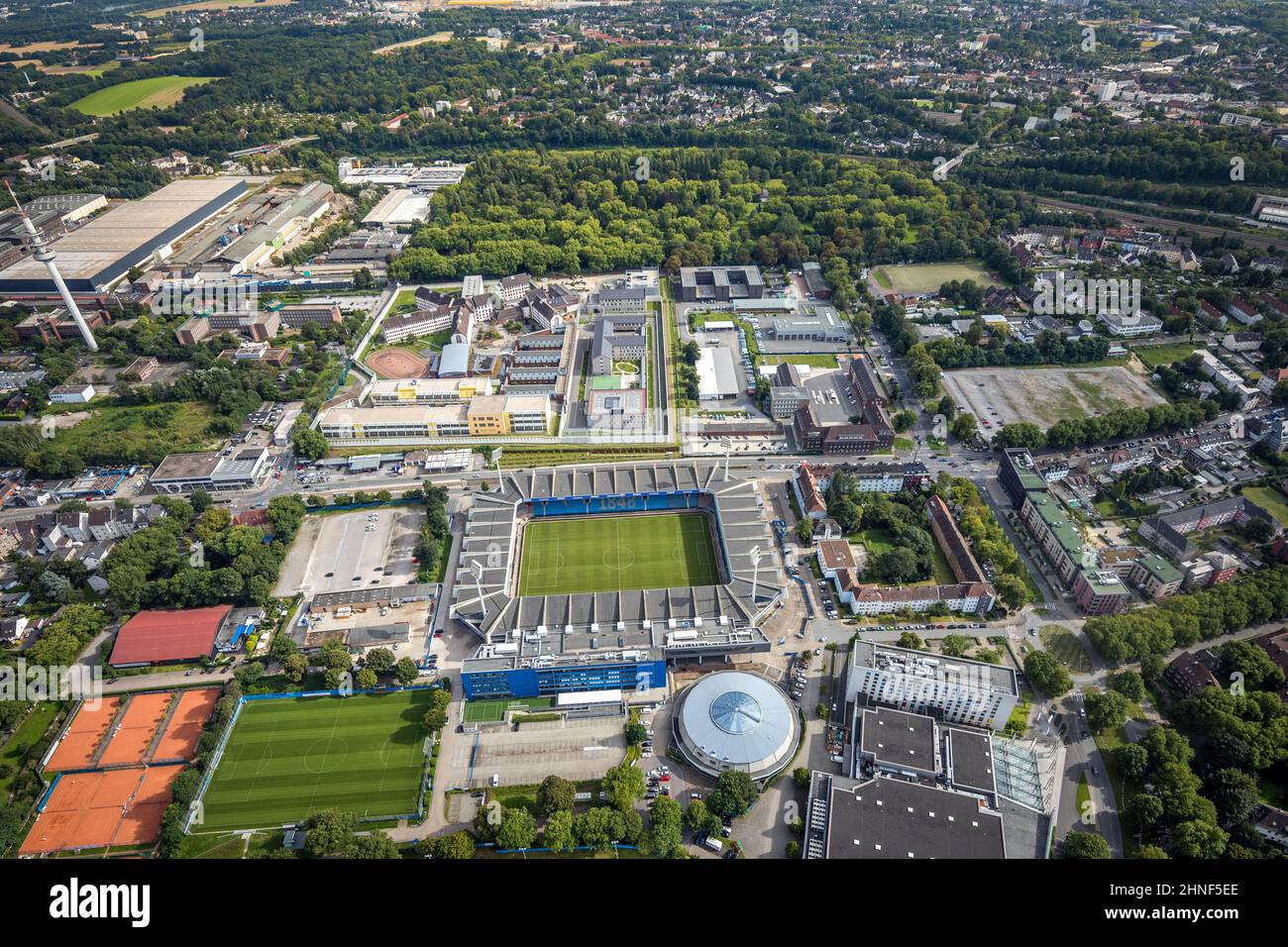 Football stadium in bochum luftaufnahme hi-res stock photography and ...