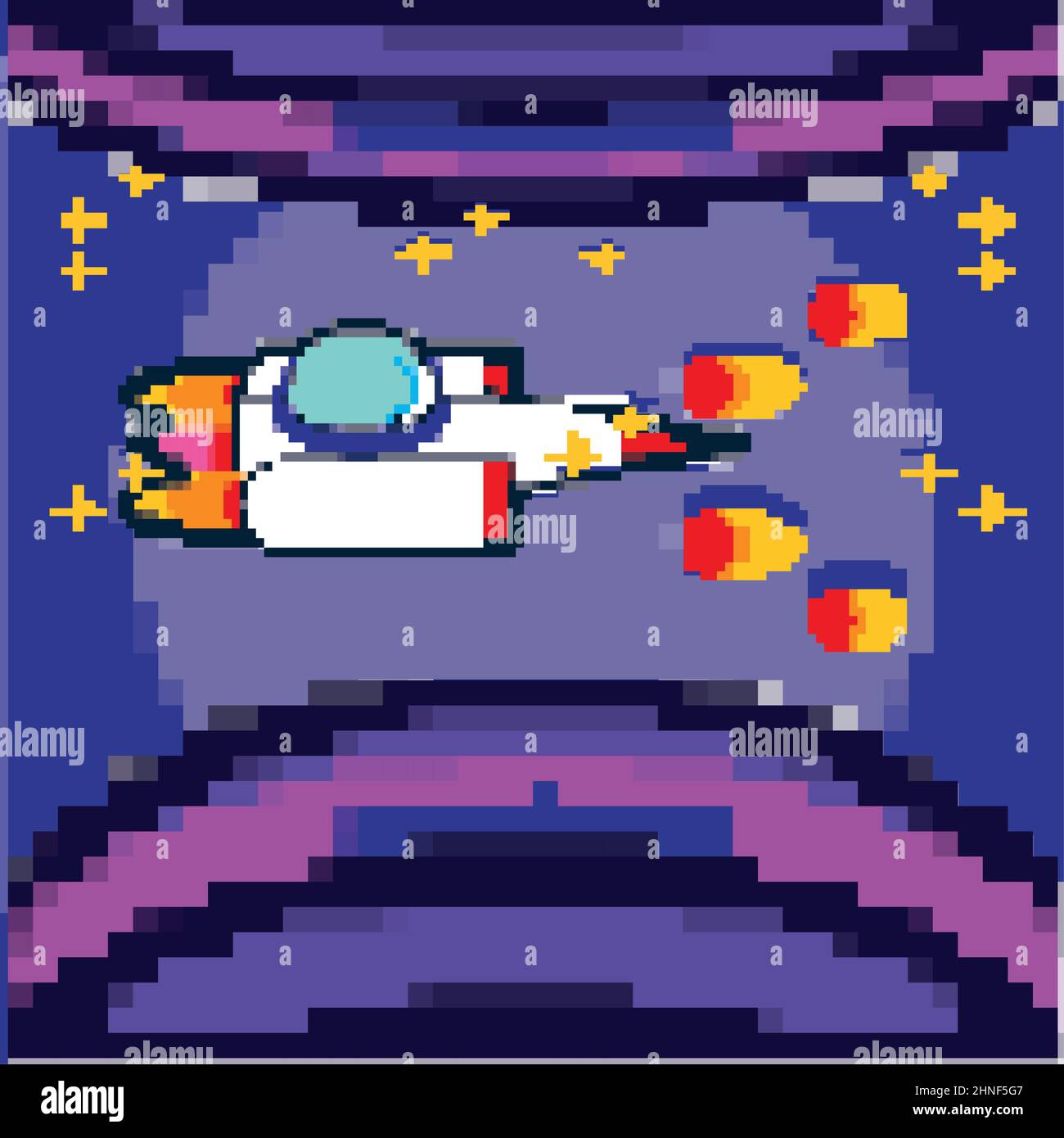 pixelated spaceship video game Stock Vector Image & Art - Alamy