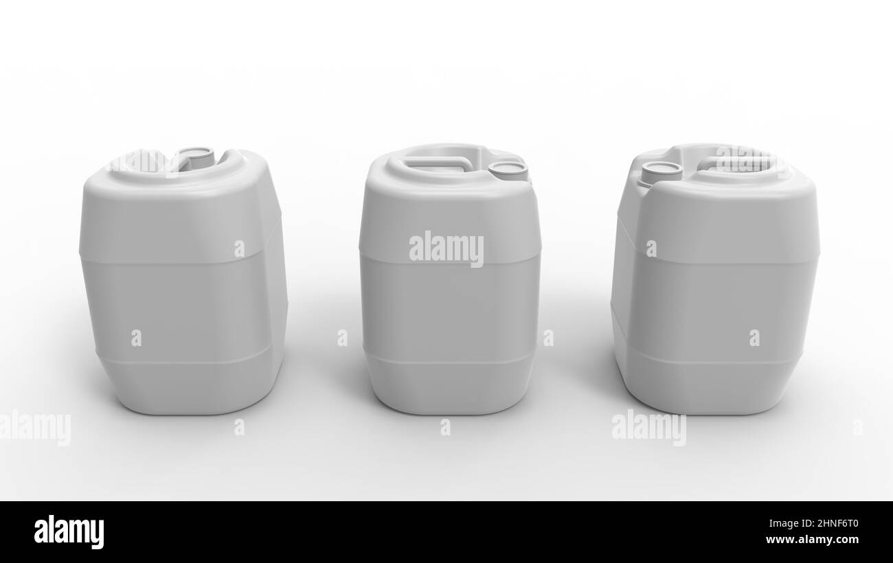 3D rendering of a design mockup template of a liquid container product ...