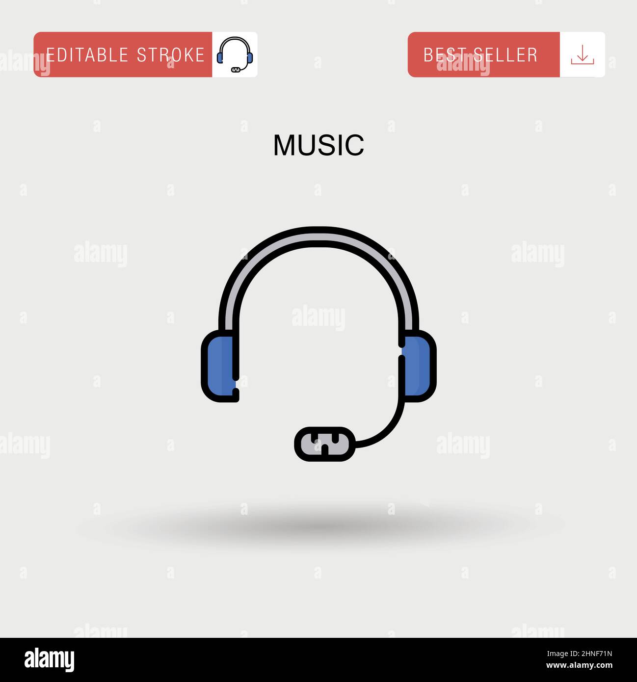 Music Simple vector icon Stock Vector Image & Art - Alamy