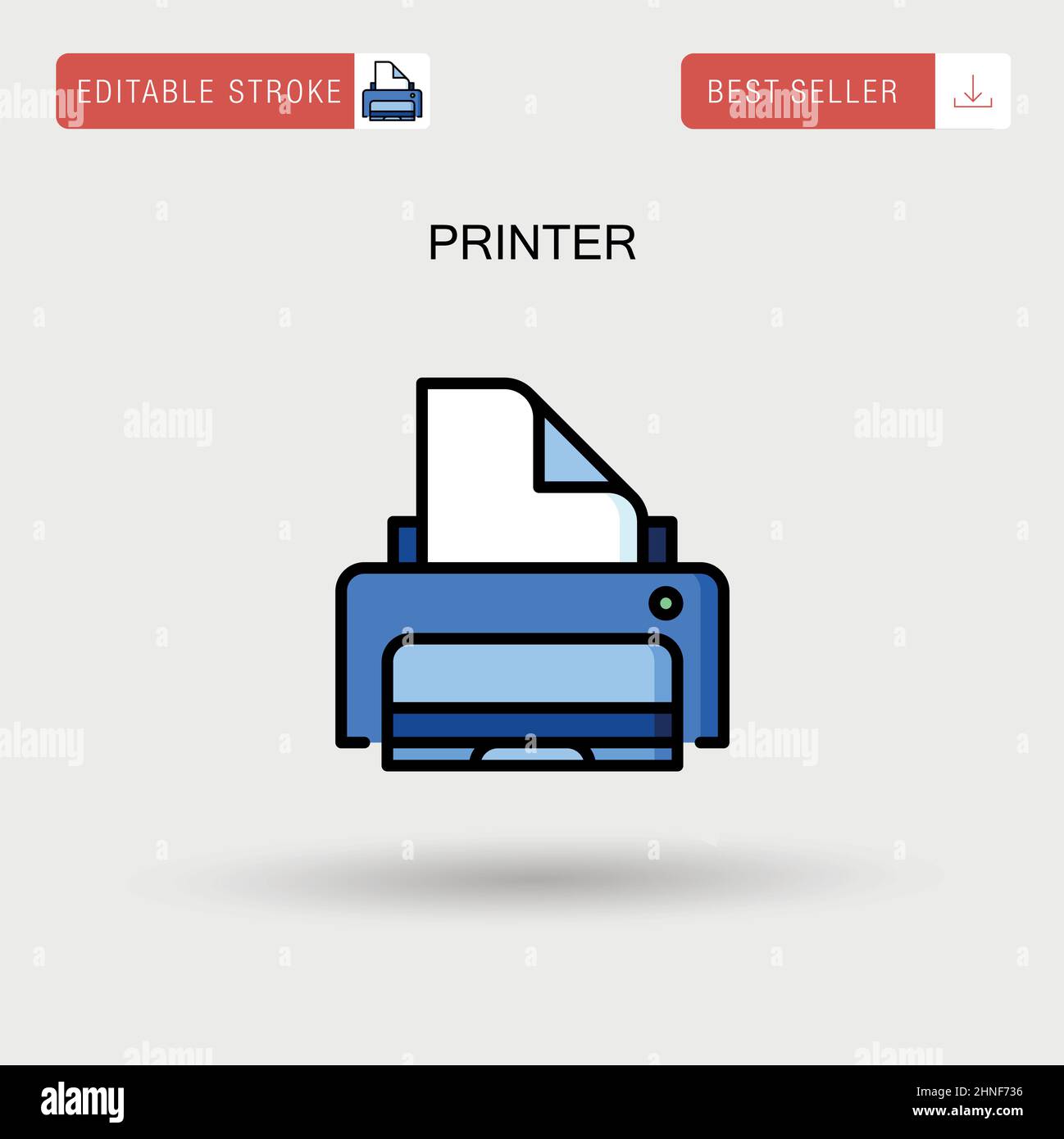 Printer Simple vector icon Stock Vector Image & Art - Alamy