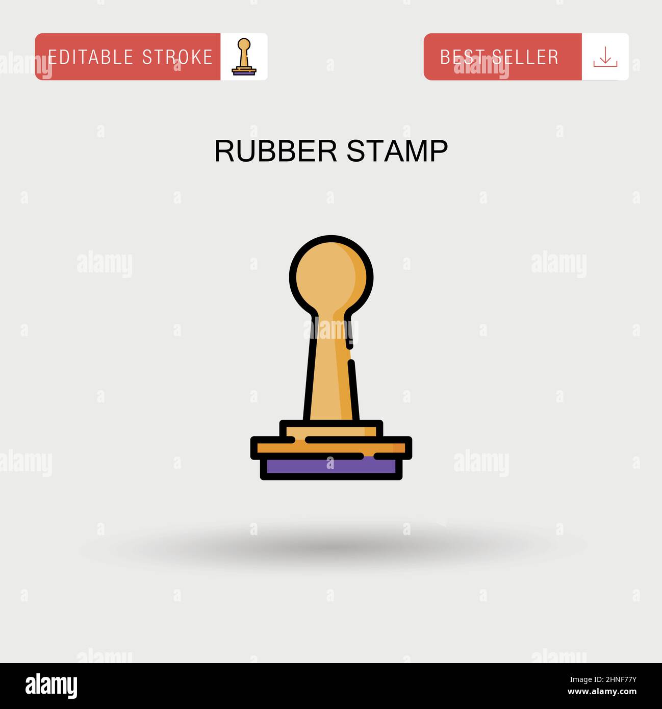 Rubber stamp Simple vector icon Stock Vector Image & Art - Alamy
