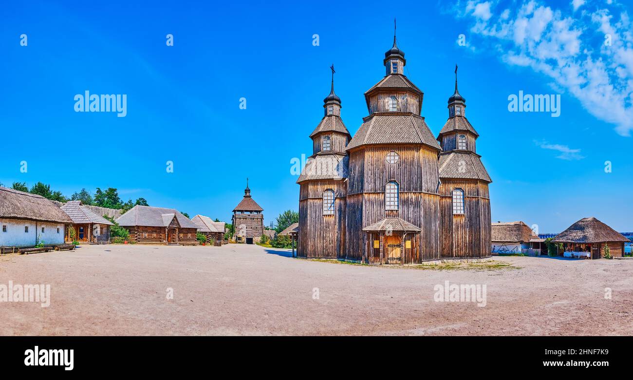 The Orthodox Cossack Intercession Church (Pokrovska Tserkva) is located ...
