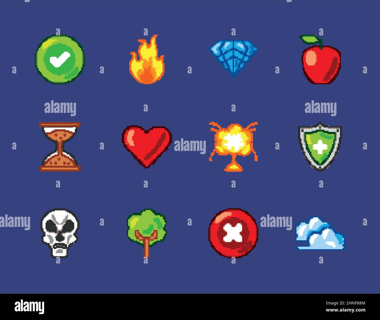 Pixel art 8 bit objects hi-res stock photography and images - Alamy