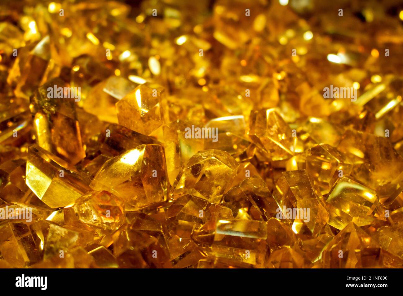 Quartz stone crystals on polished slab Full frame of colorful gemstones ...