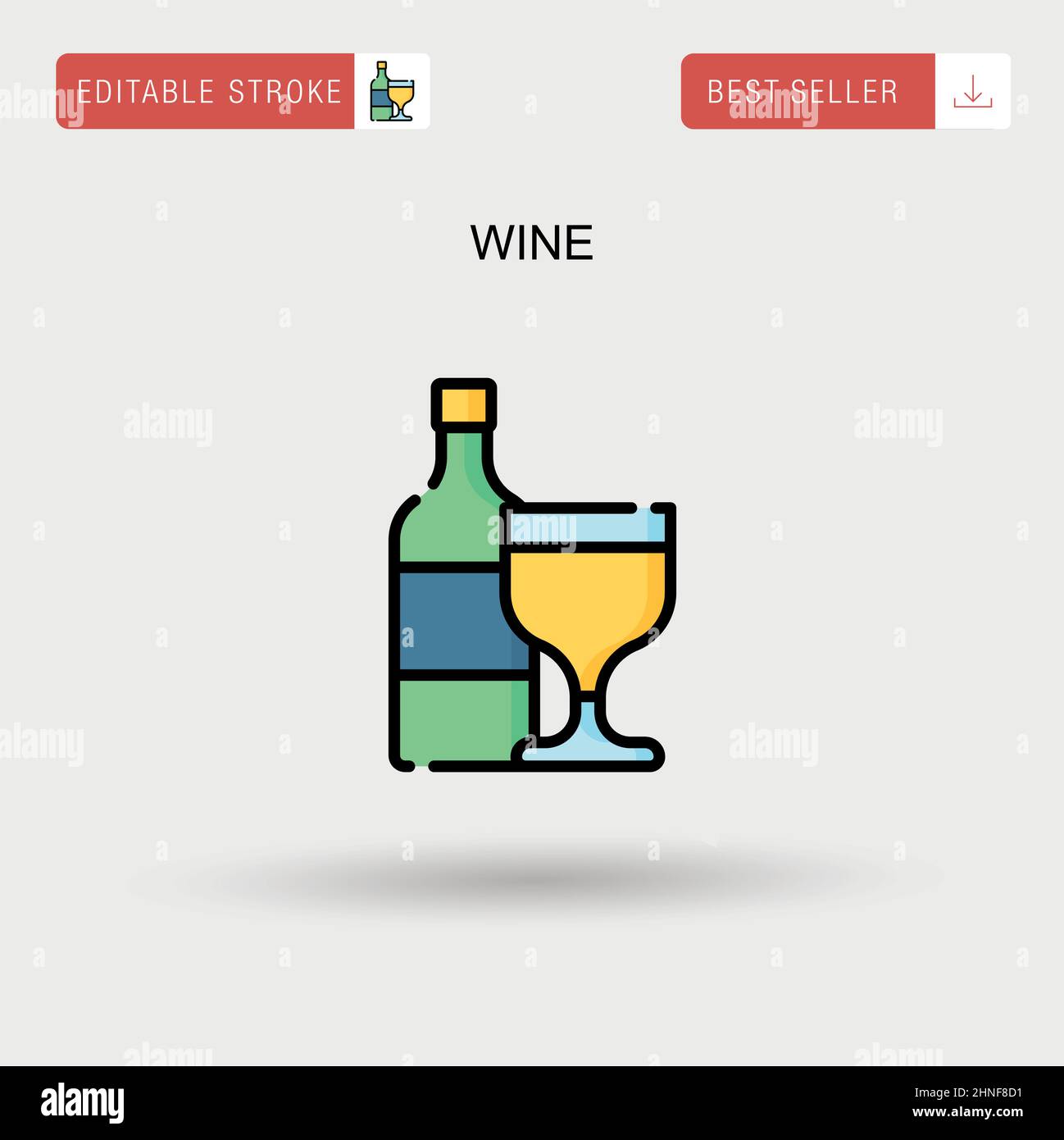 Wine Simple vector icon Stock Vector Image & Art - Alamy