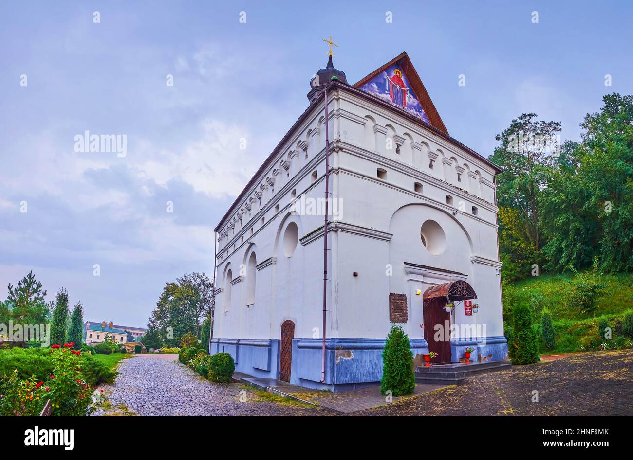 The outstanding historical Peter and Paul Church with tall walls was ...