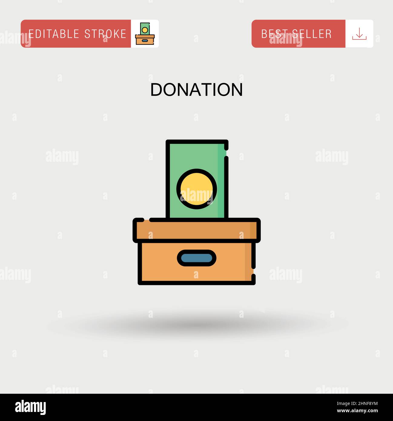 Donation Simple vector icon Stock Vector Image & Art - Alamy