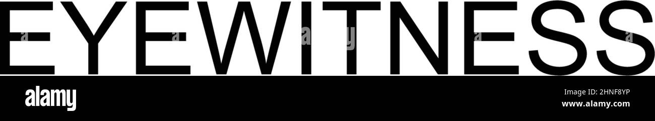 Eyewitness Simple vector icon. Illustration symbol design template for ...