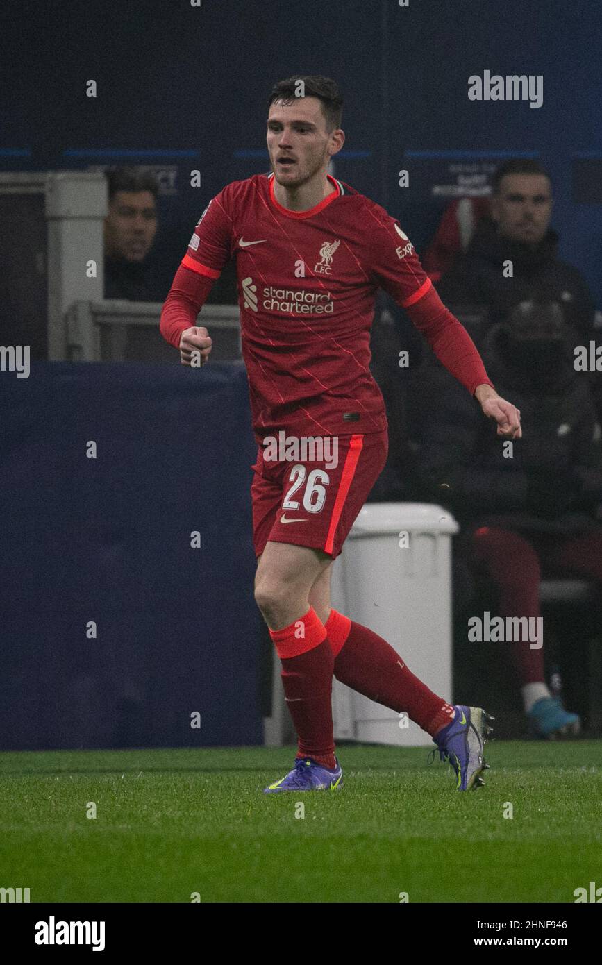 Milan, Italy - february 16 2022 - Inter- Liverpool FC champions league ...