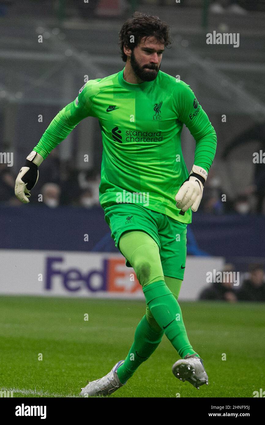 Milan, Italy - february 16 2022 - Inter- Liverpool FC champions league ...