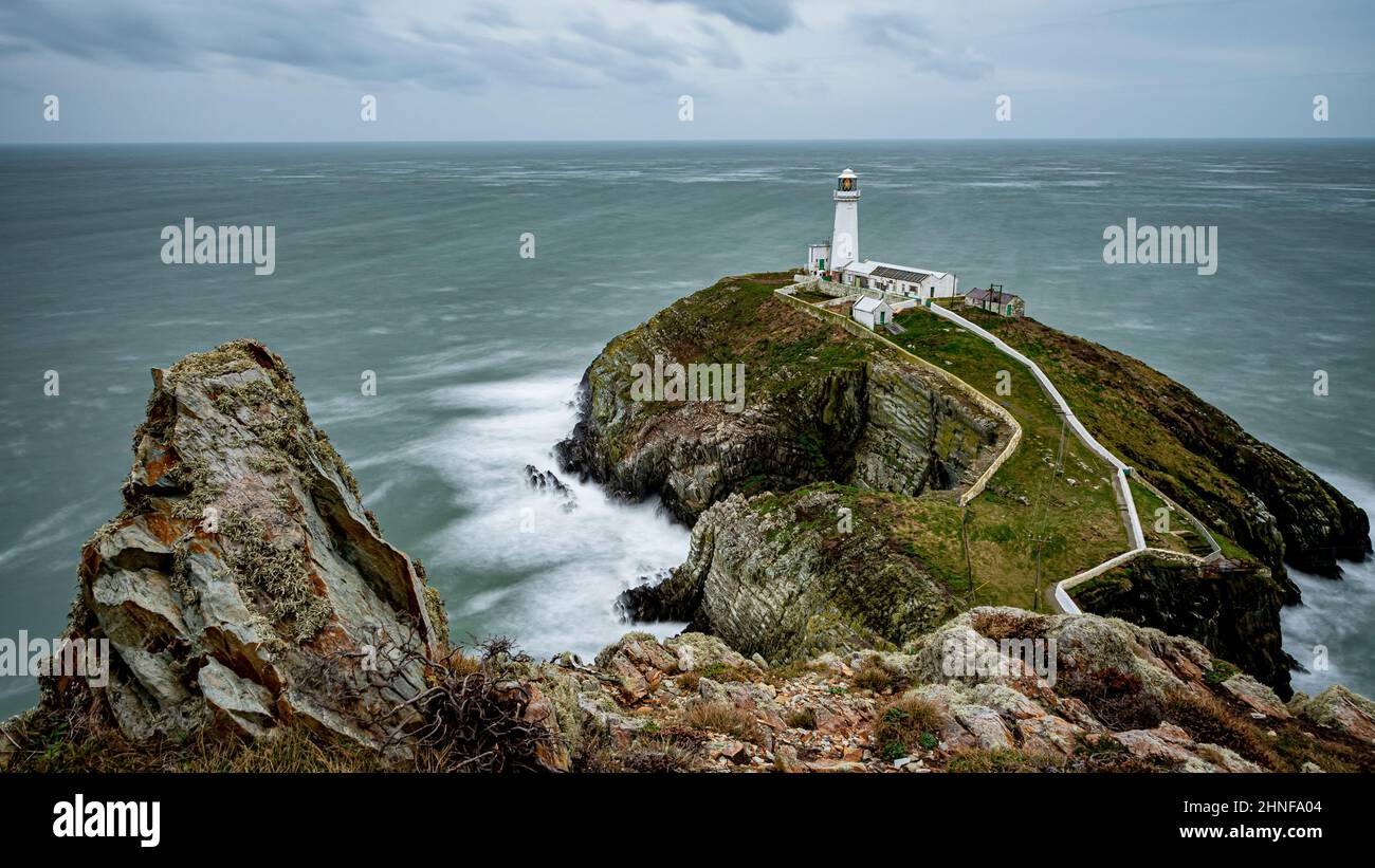 South Stack Lighthouse Angelsey North Wales Stock Photo - Alamy