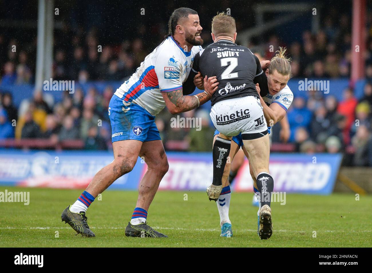 Wakefield, England - 13 February 2022 - Wakefield Trinity's David ...
