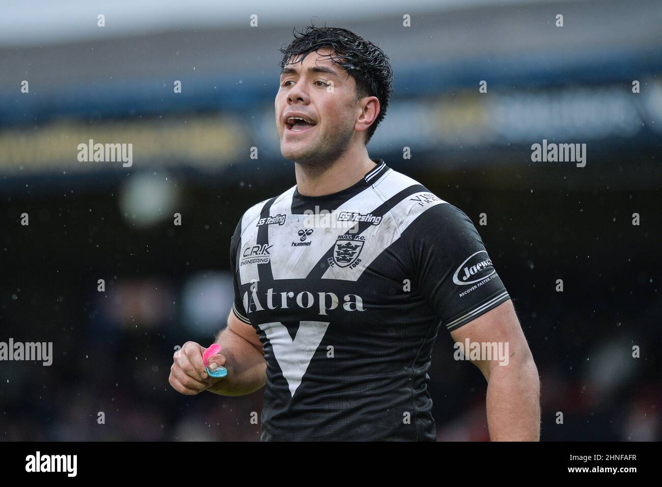 Wakefield, England - 13 February 2022 - Andre Savelio (11) of Hull FC ...