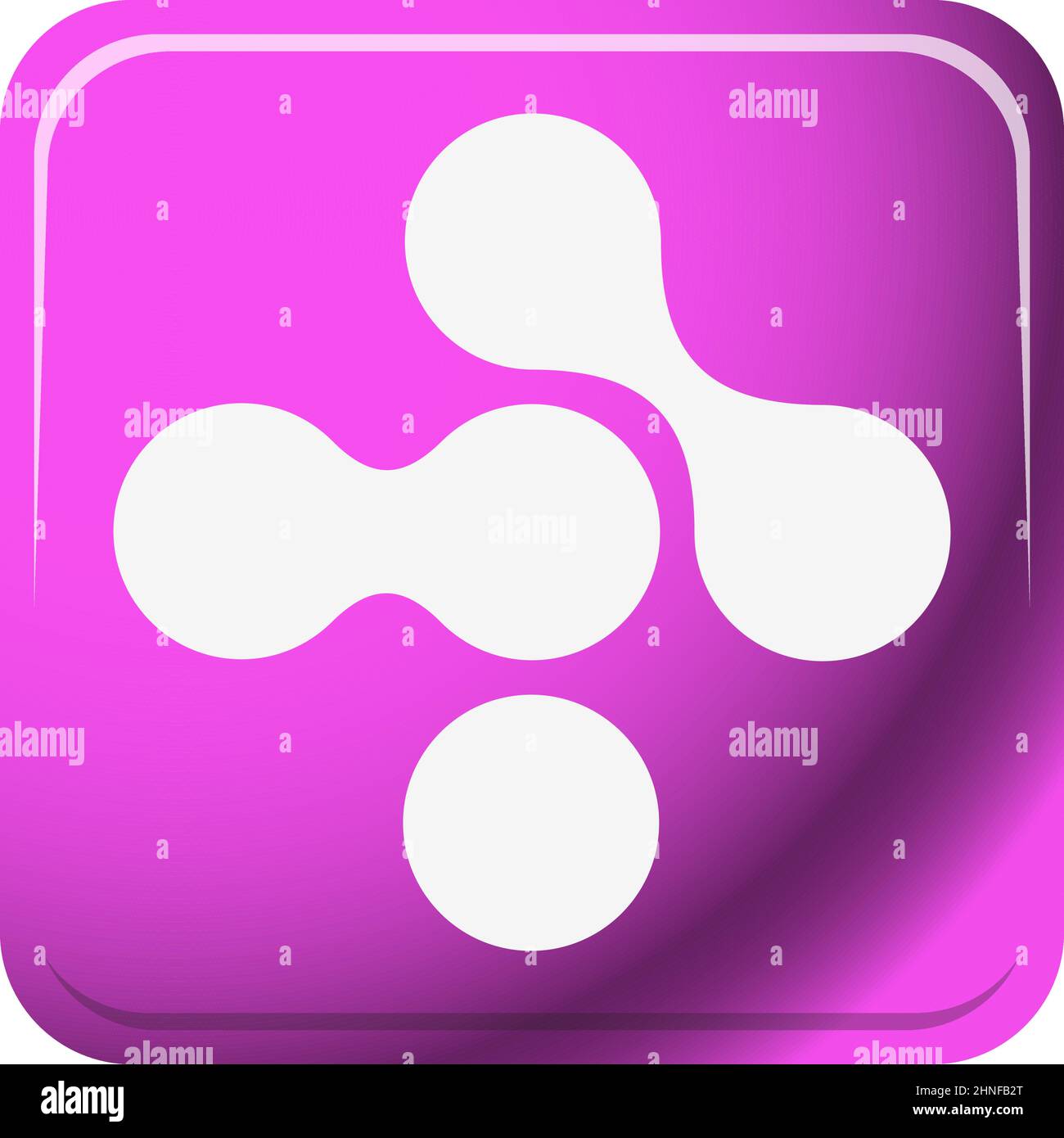 Connected circles, nodes as technology, tech, electronics and ...
