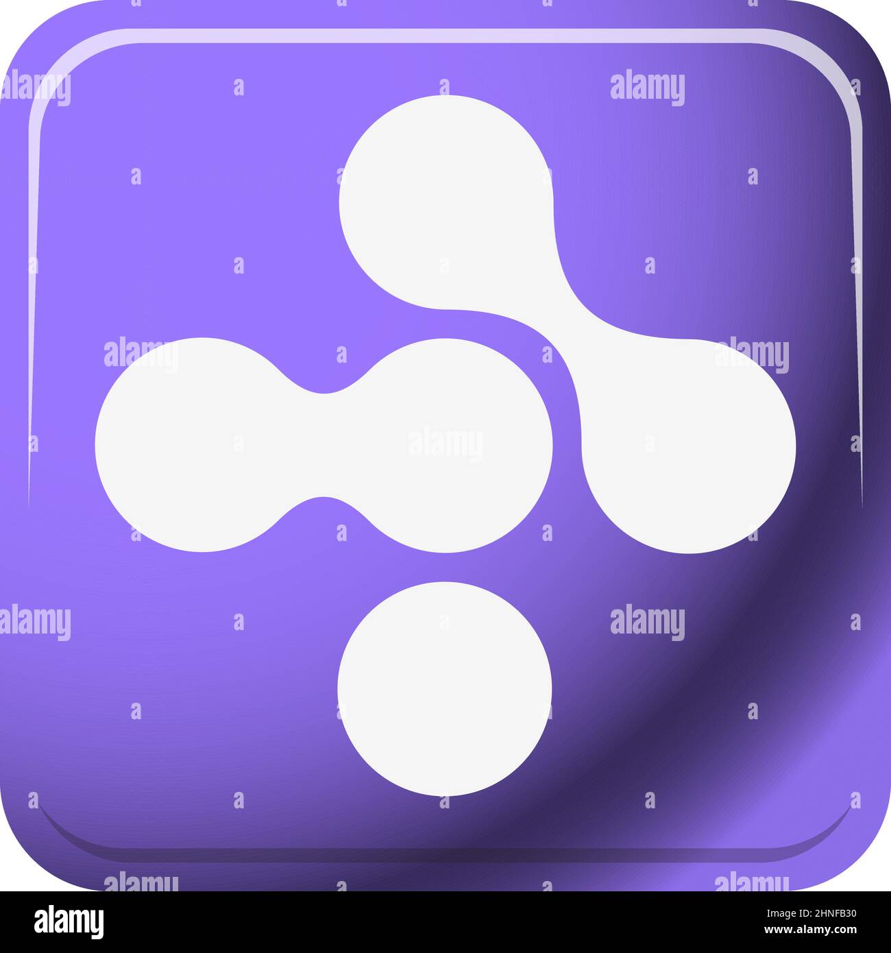 Connected circles, nodes as technology, tech, electronics and ...