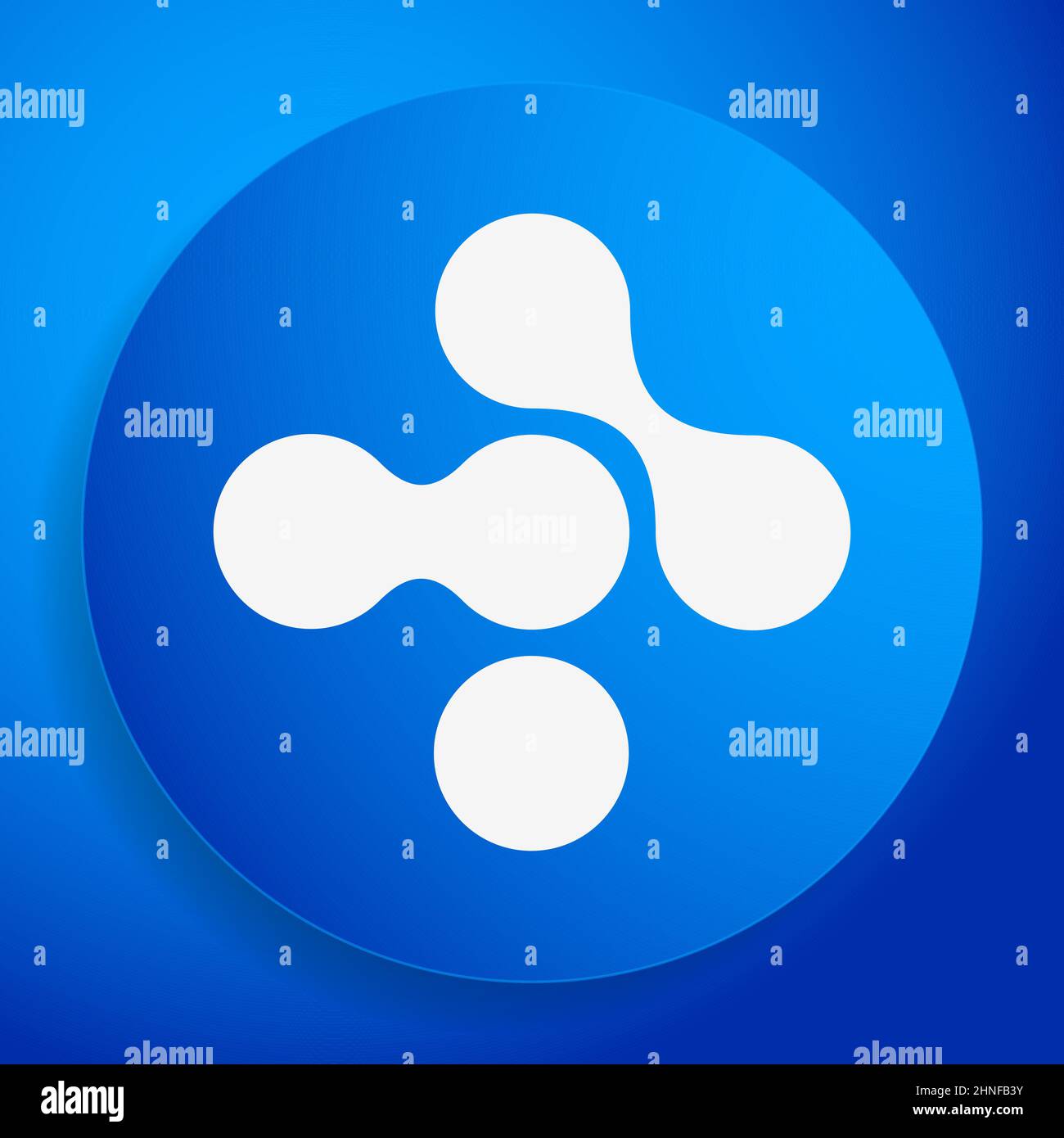 Connected circles, nodes as technology, tech, electronics and ...