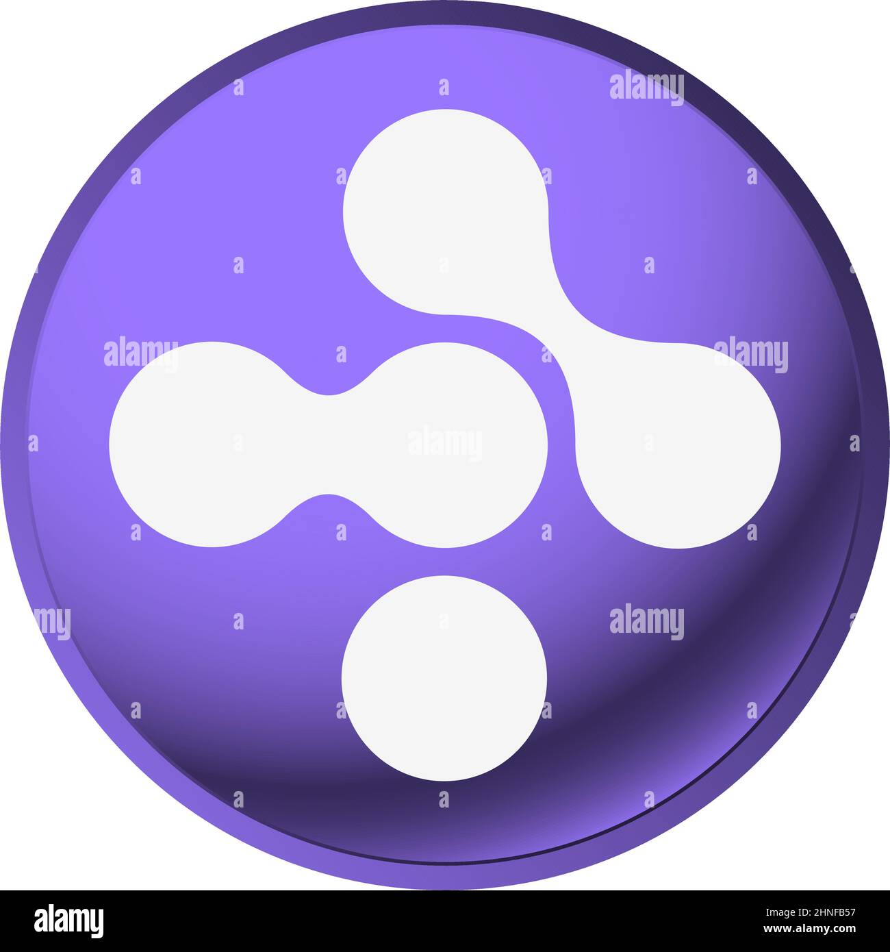 Connected circles, nodes as technology, tech, electronics and ...