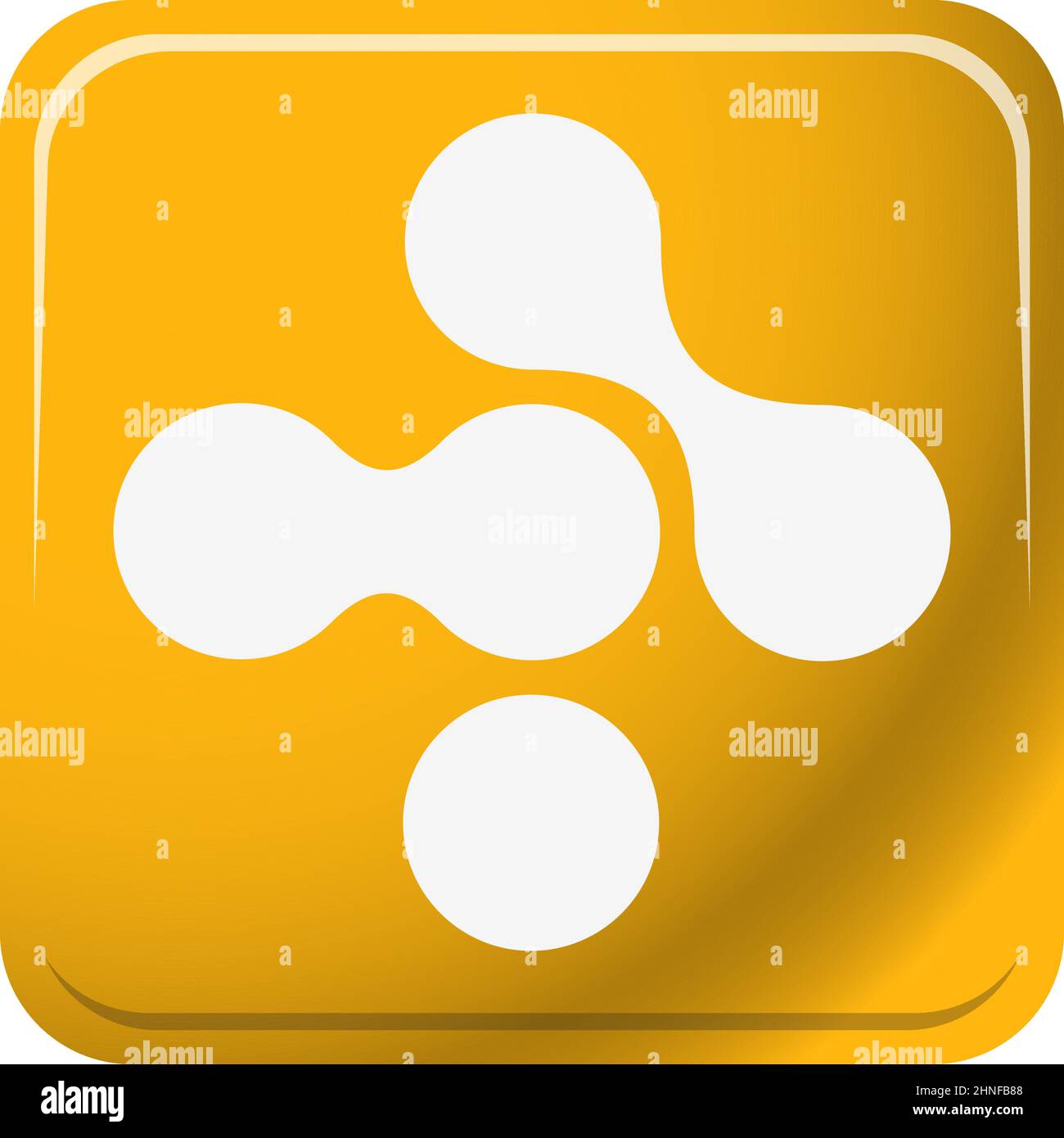 Connected circles, nodes as technology, tech, electronics and ...