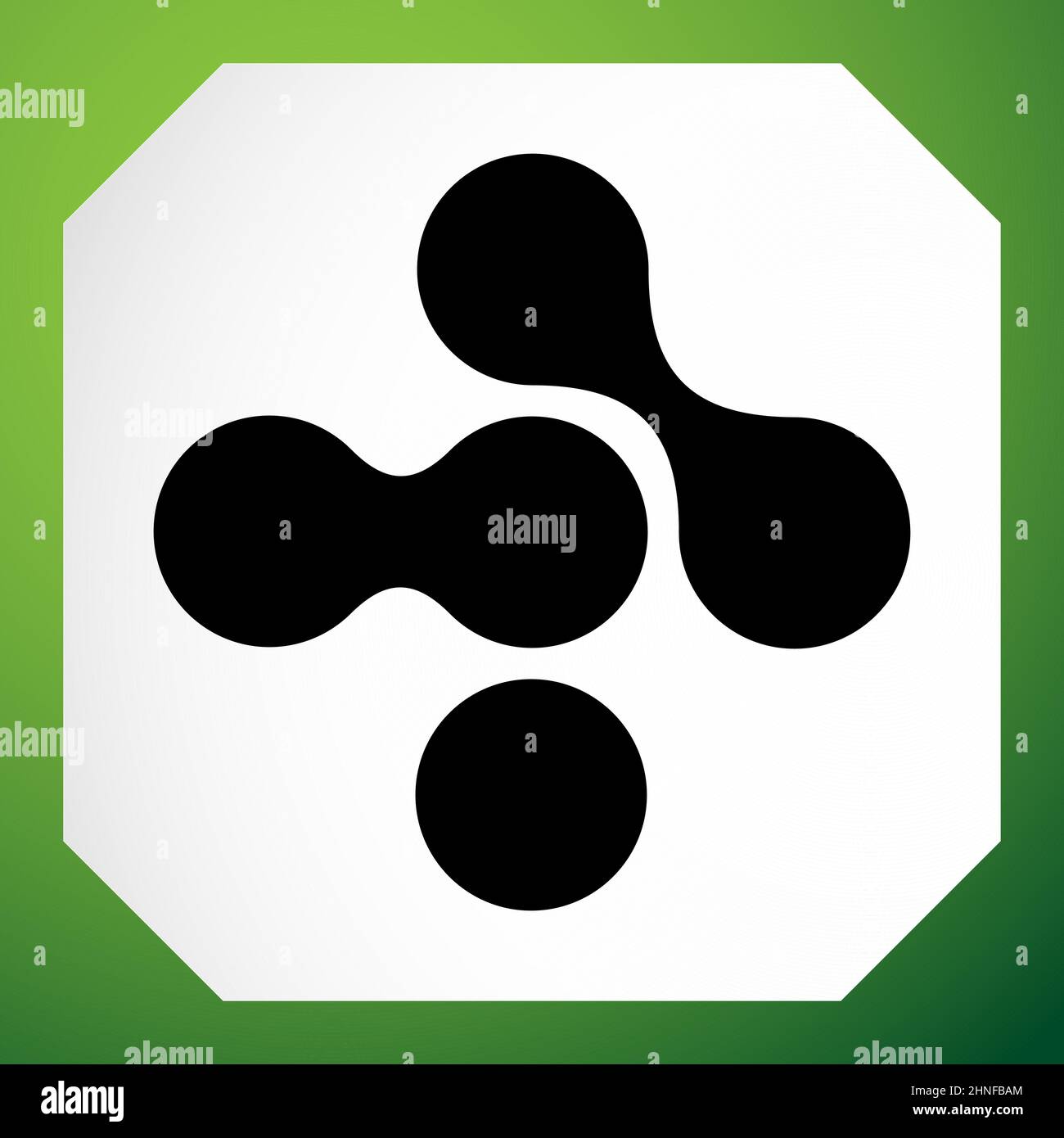 Connected circles, nodes as technology, tech, electronics and ...