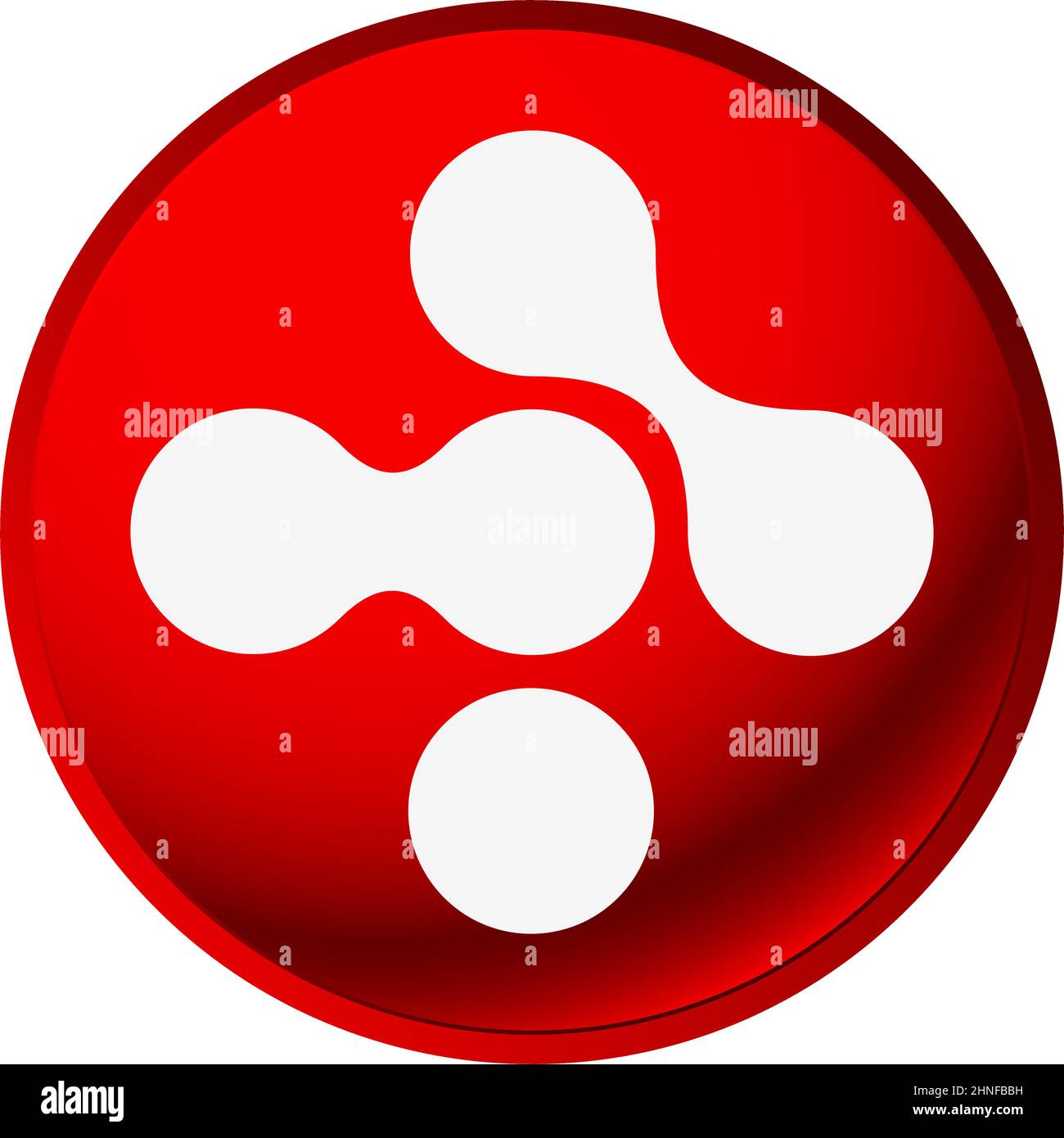 Connected circles, nodes as technology, tech, electronics and ...