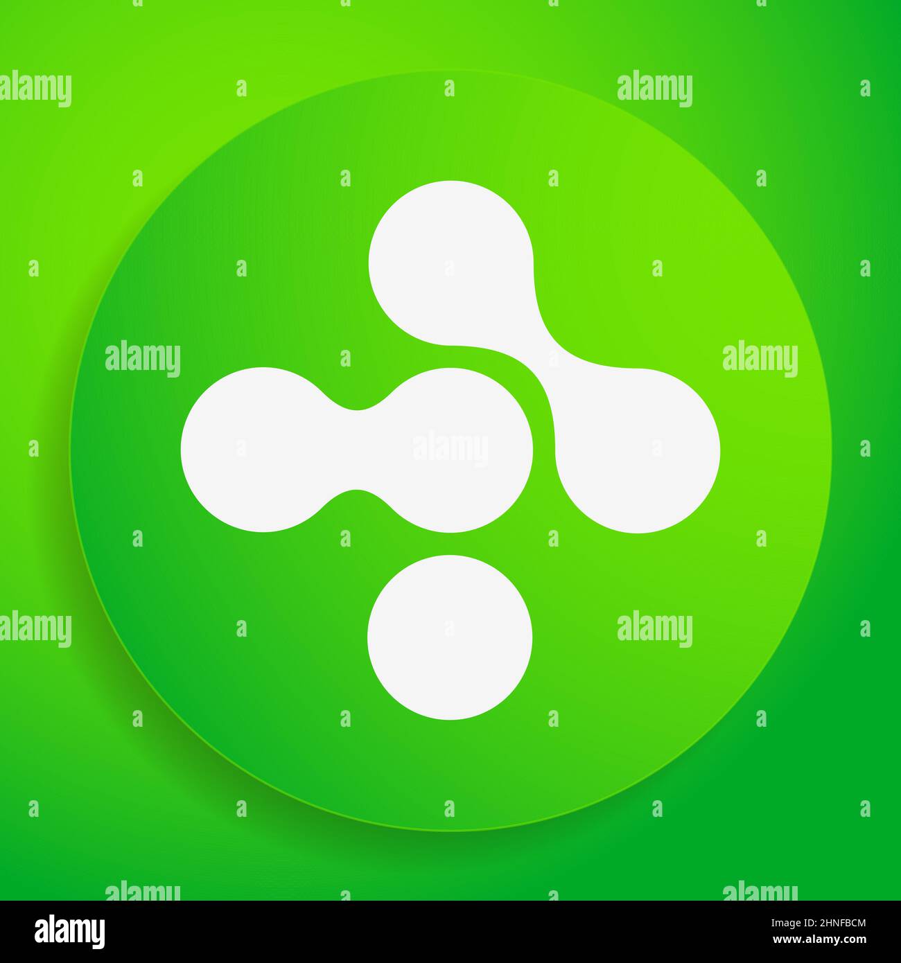 Connected circles, nodes as technology, tech, electronics and ...