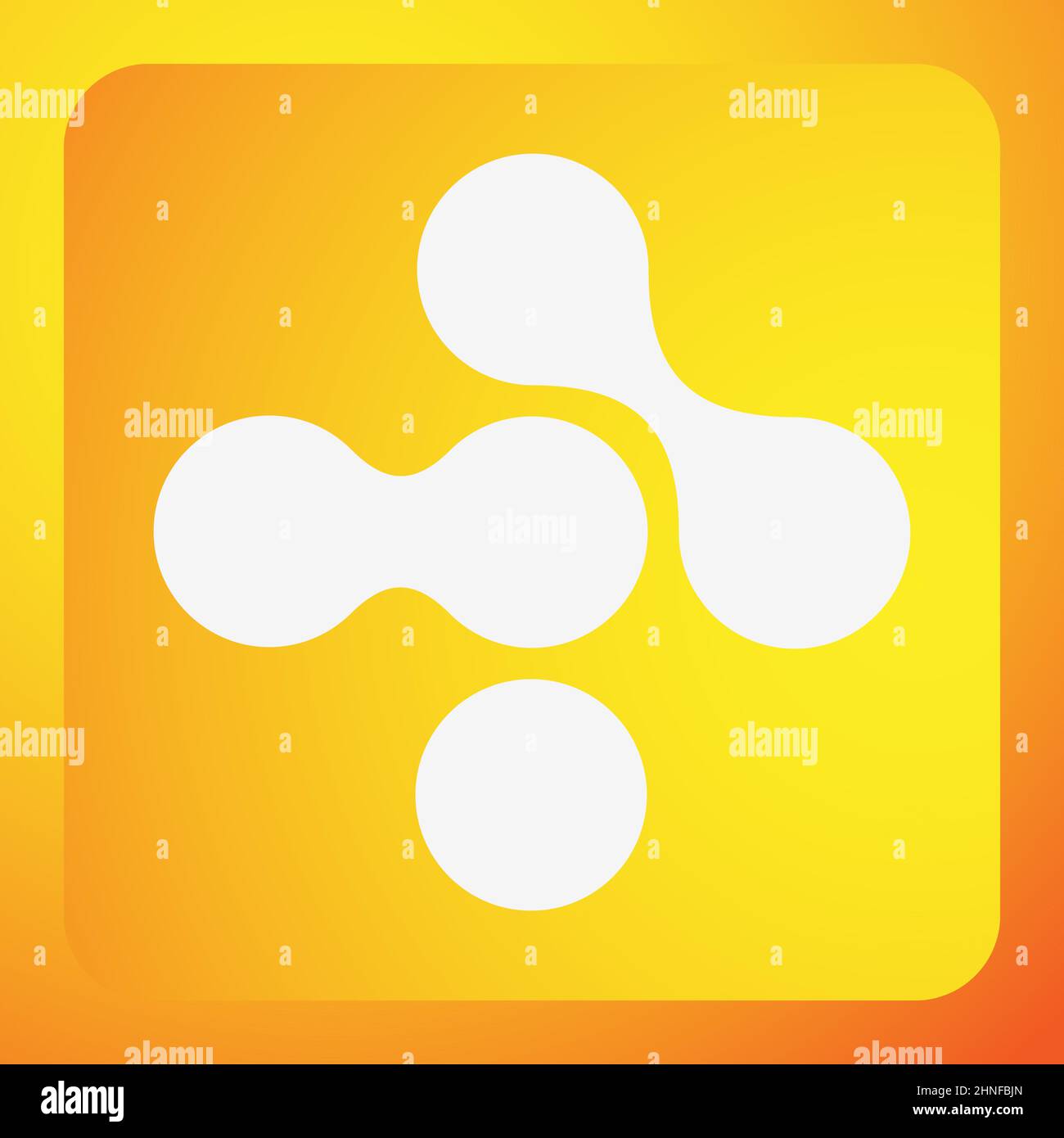 Connected circles, nodes as technology, tech, electronics and ...