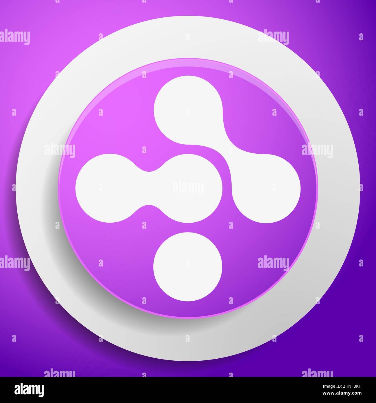 Connected circles, nodes as technology, tech, electronics and ...