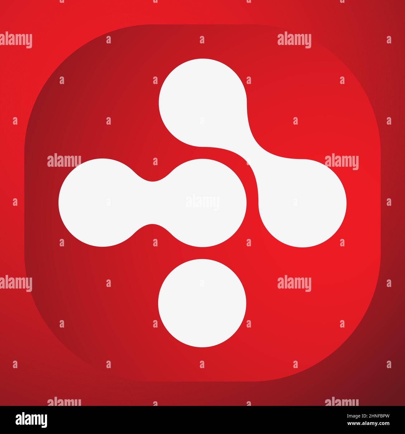 Connected circles, nodes as technology, tech, electronics and ...