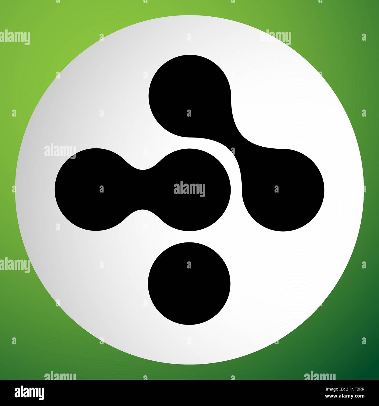 Connected circles, nodes as technology, tech, electronics and ...