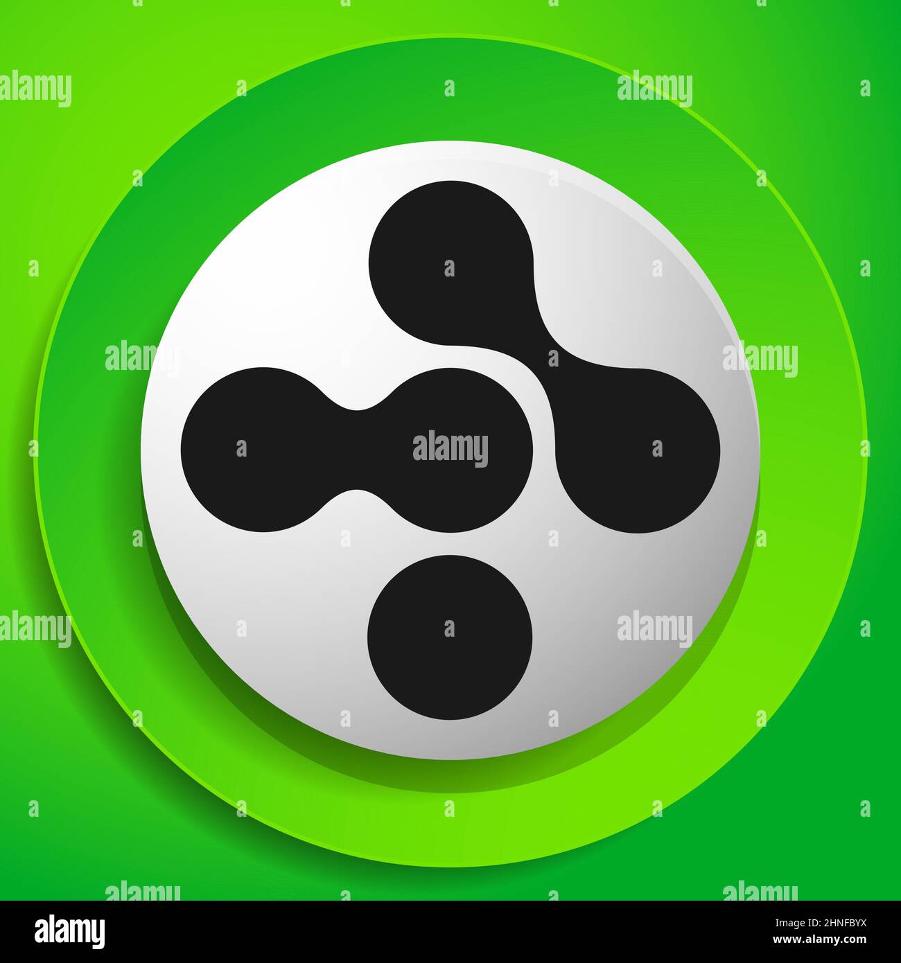 Connected circles, nodes as technology, tech, electronics and ...