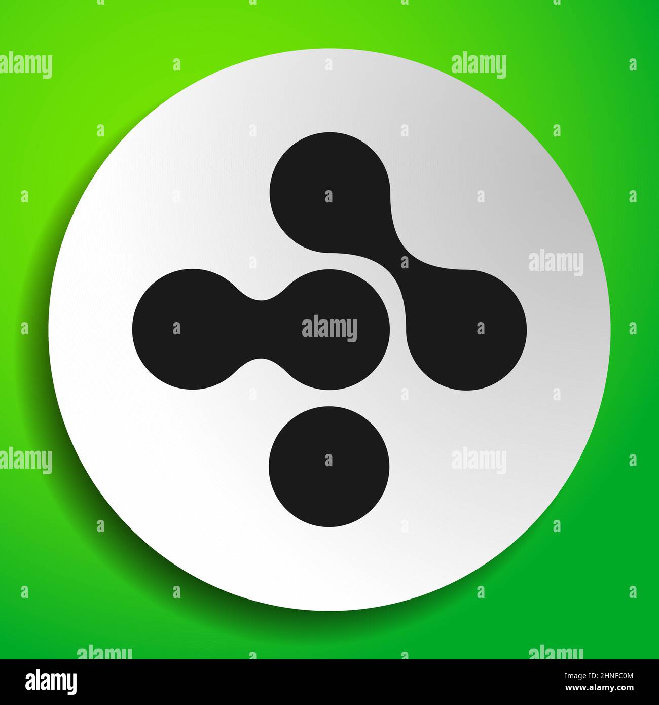 Connected circles, nodes as technology, tech, electronics and ...