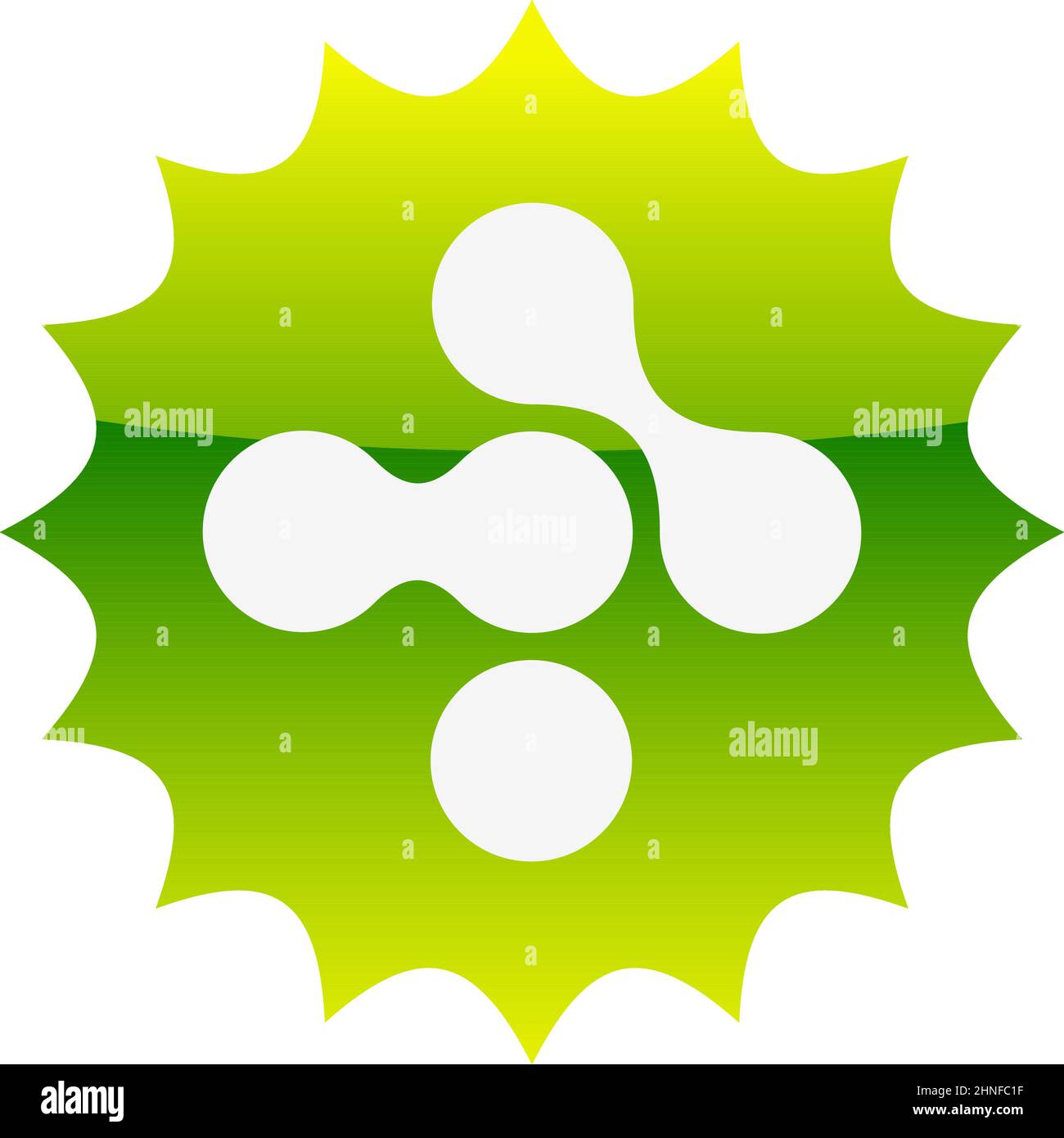 Connected circles, nodes as technology, tech, electronics and ...