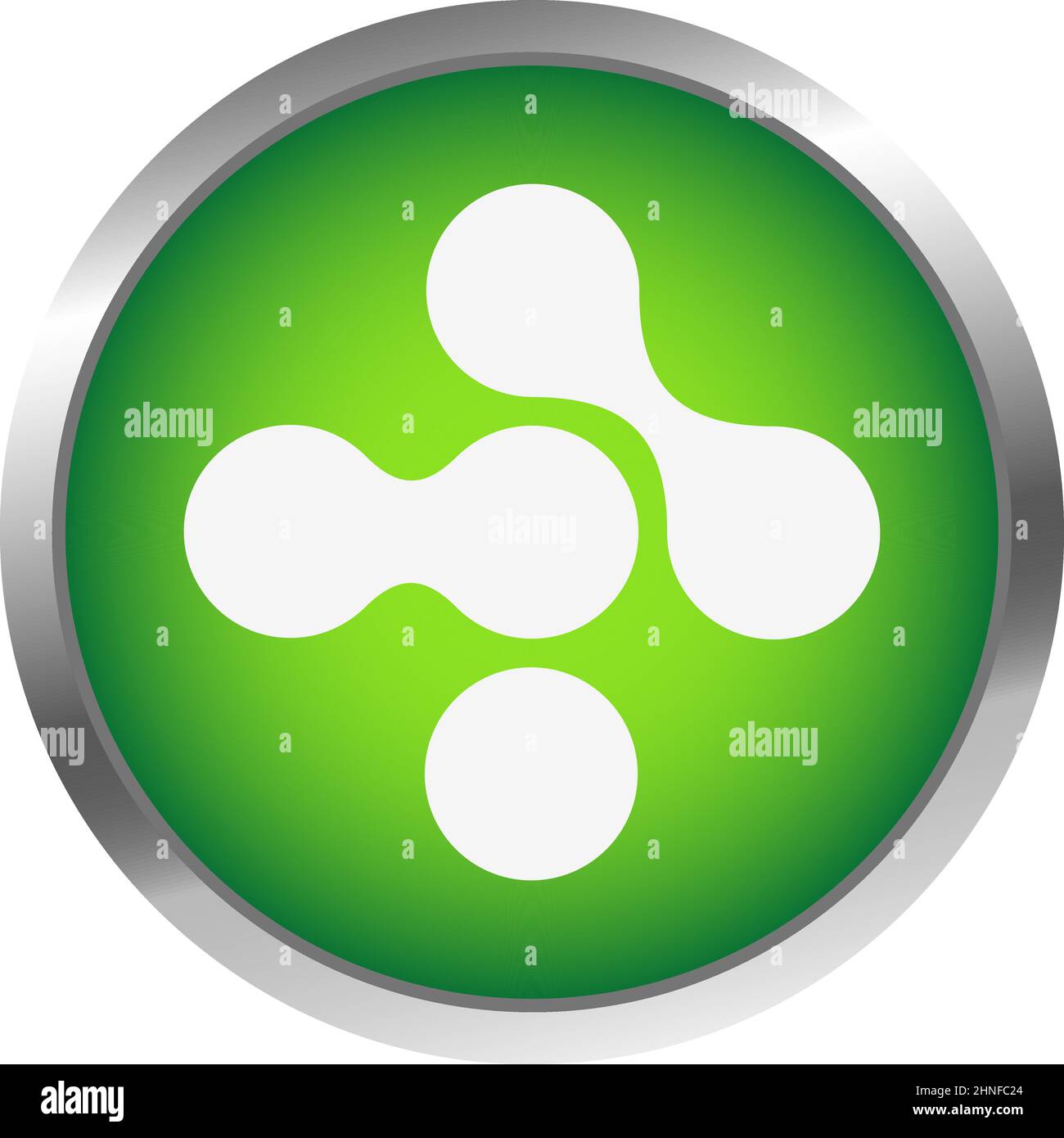 Connected circles, nodes as technology, tech, electronics and ...