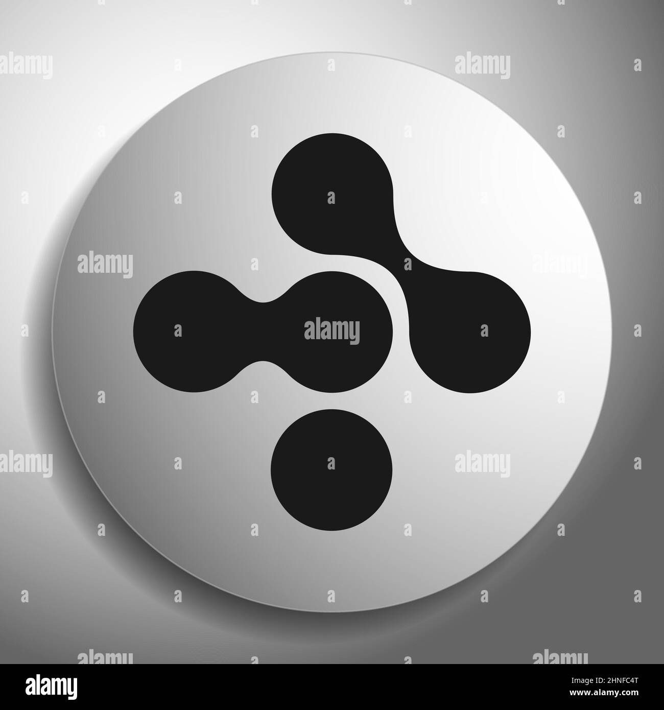 Connected circles, nodes as technology, tech, electronics and ...