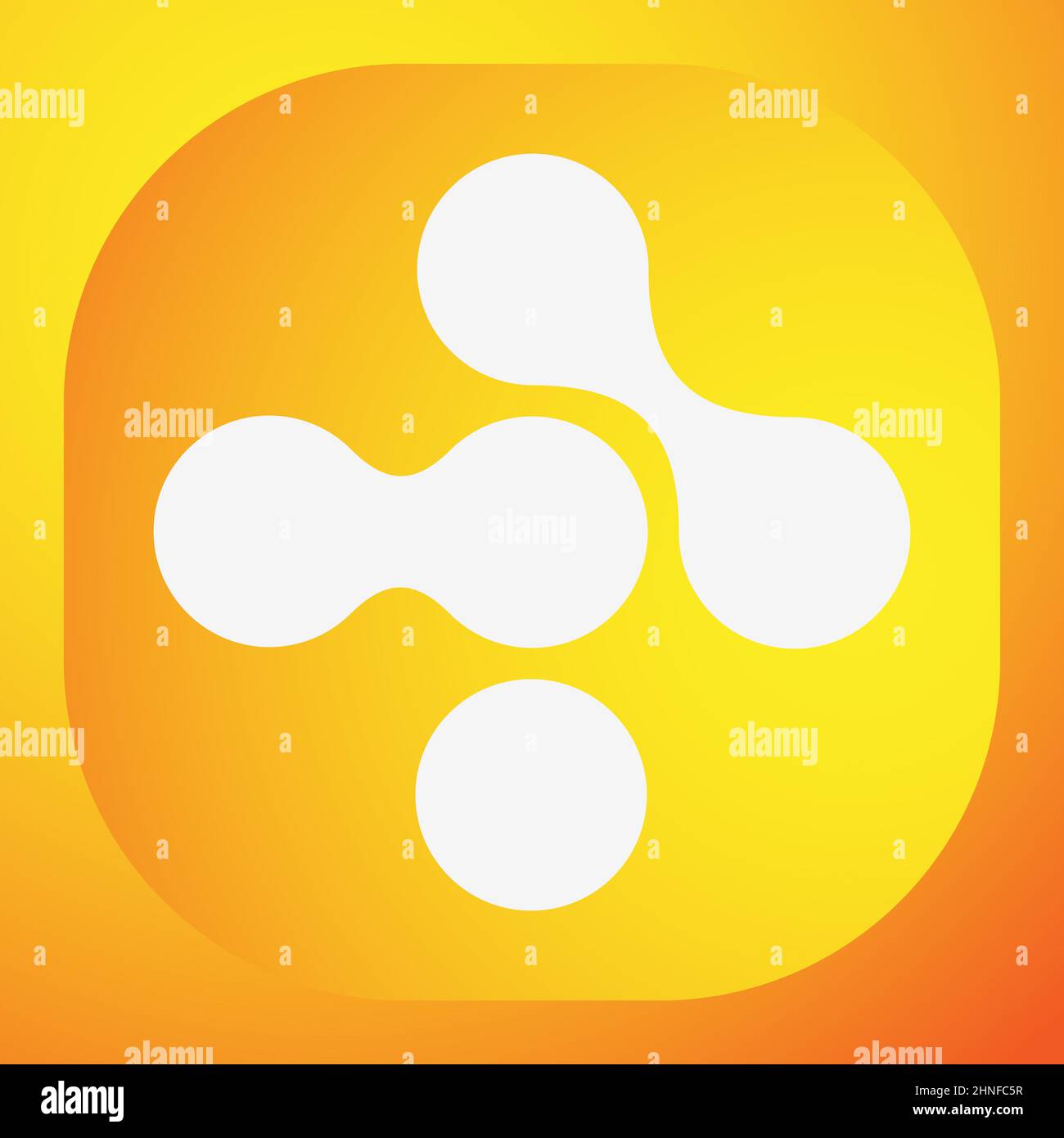 Connected circles, nodes as technology, tech, electronics and ...
