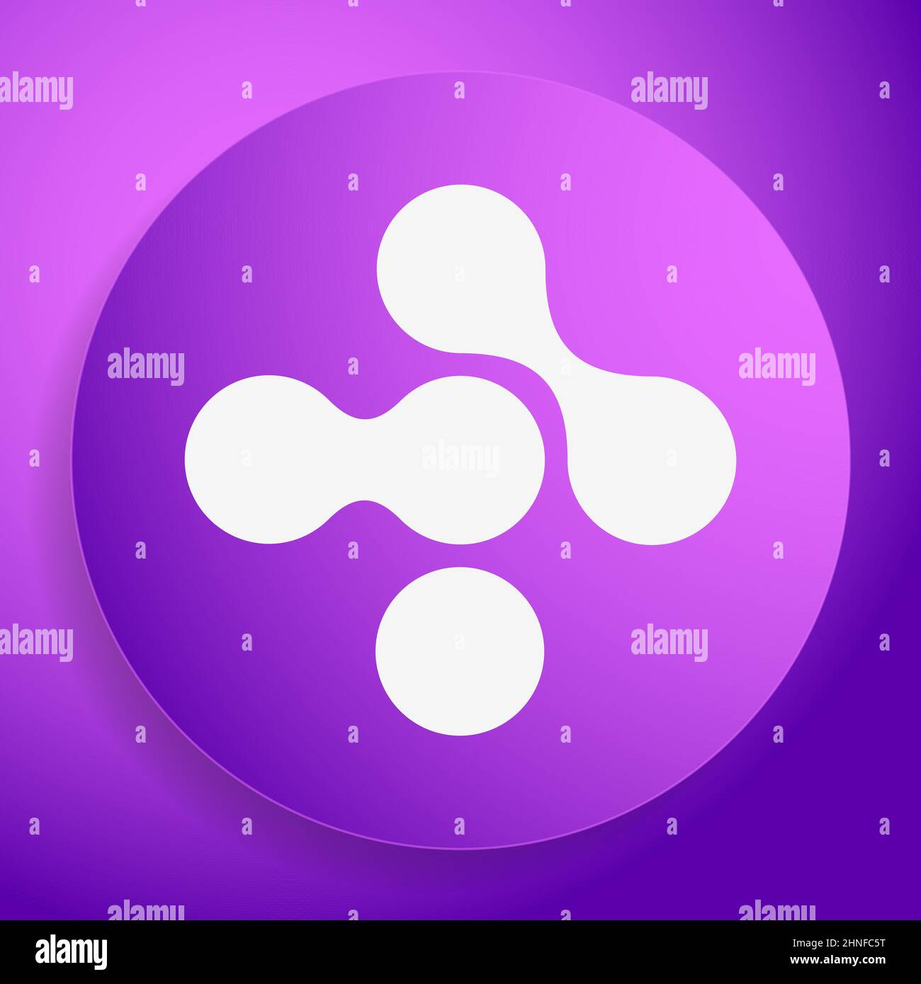 Connected circles, nodes as technology, tech, electronics and ...