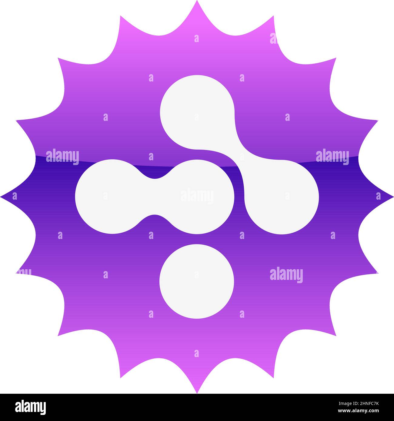 Connected circles, nodes as technology, tech, electronics and ...