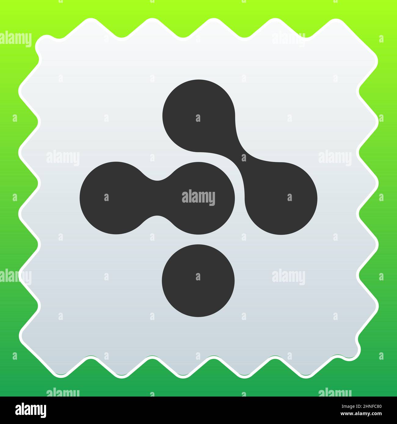 Connected circles, nodes as technology, tech, electronics and ...