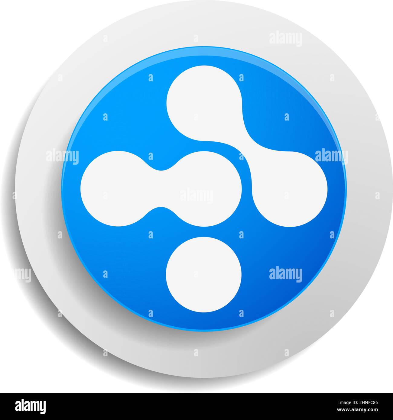 Connected circles, nodes as technology, tech, electronics and ...