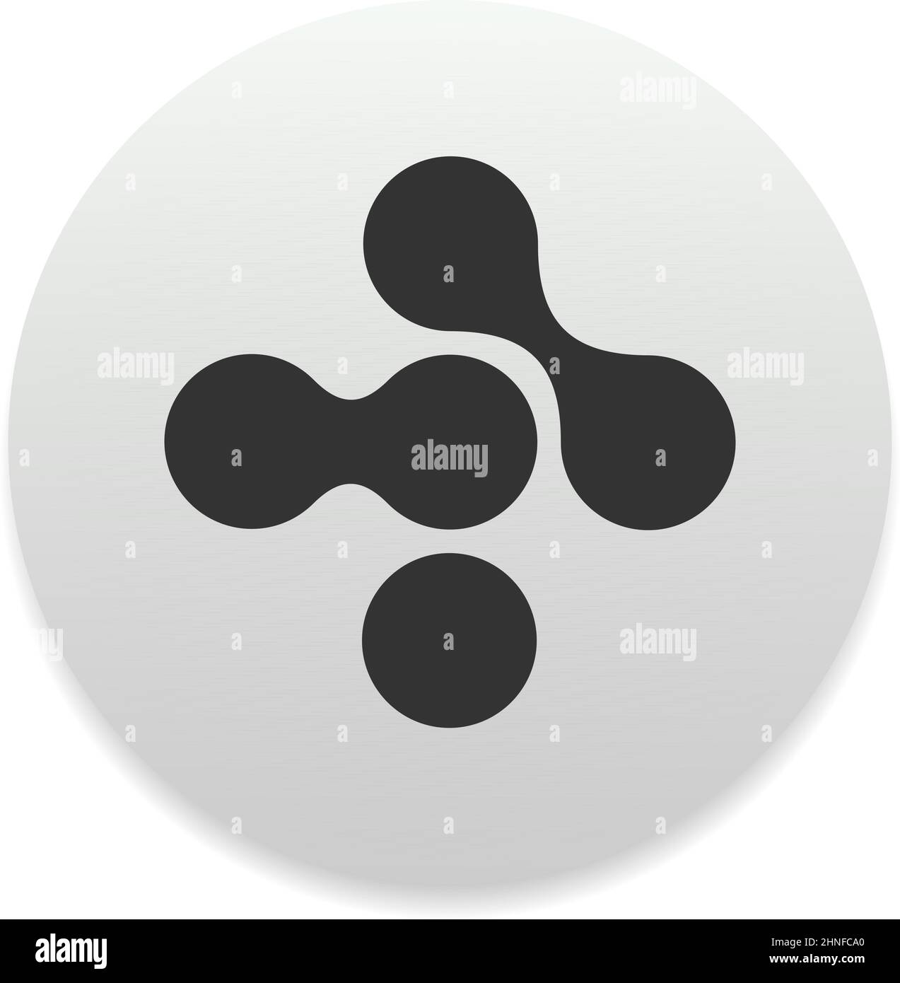 Connected circles, nodes as technology, tech, electronics and ...